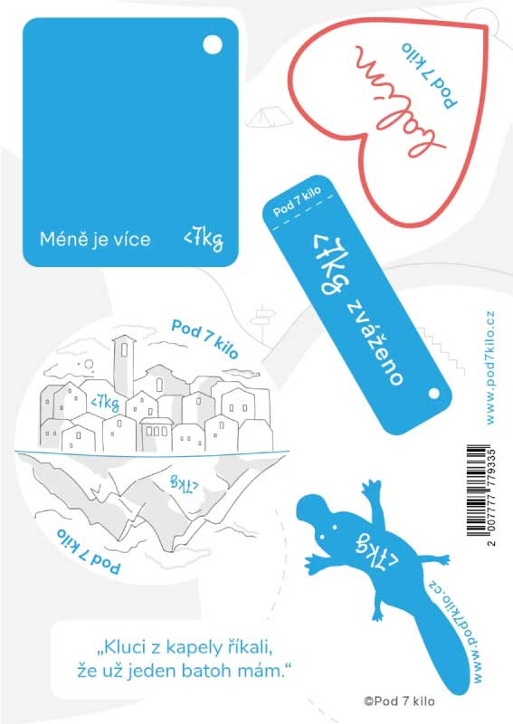 Stickers Pod 7 kilo sheet Version: sheet 1 cz | Pod 7 kilo