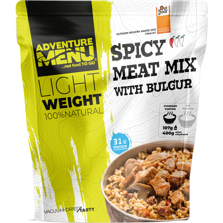 Spicy meat mix with bulgur Adventure Menu Serving: 1 serving | Pod 7 kilo